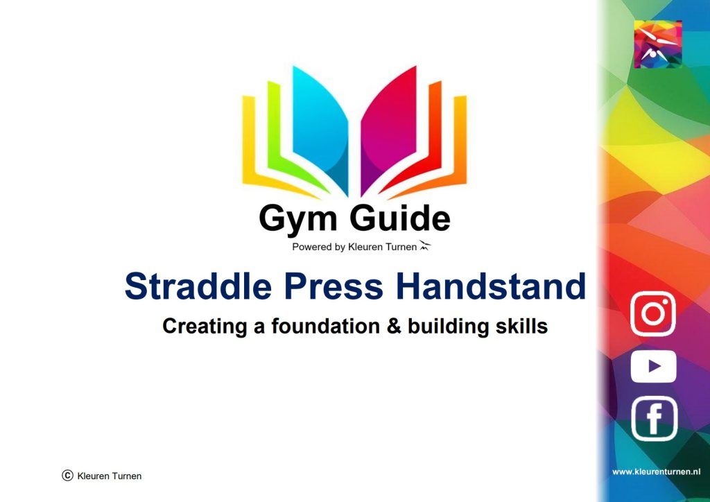 Gym Guide Building A Straddle Press Handstand Kleuren Turnen